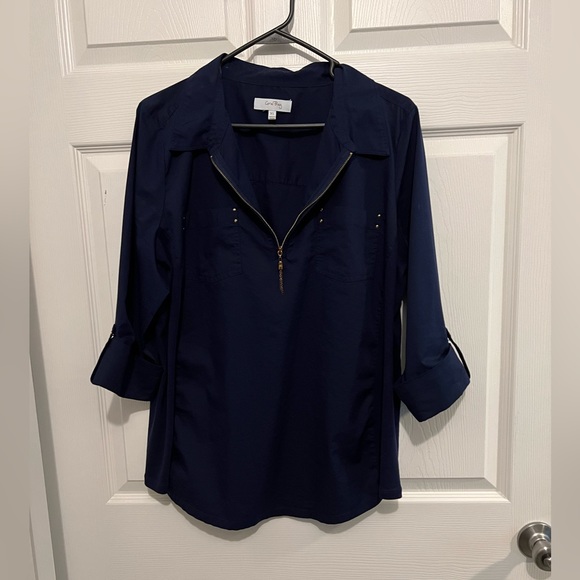 Coral Bay | Tops | Xl Royal Blue Dressy Business Blouse | Poshmark